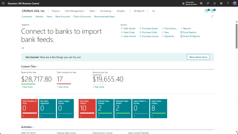 Custom Tiles - App for Microsoft Dynamics 365 Business Central